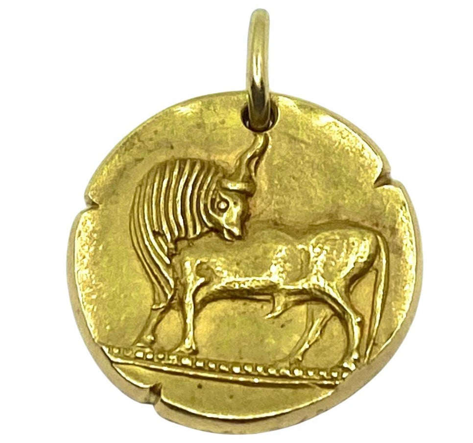 Georges Lenfant for Van Cleef & Arpels Gold Taurus Zodiac Pendant – Nadine Krakov Collection
