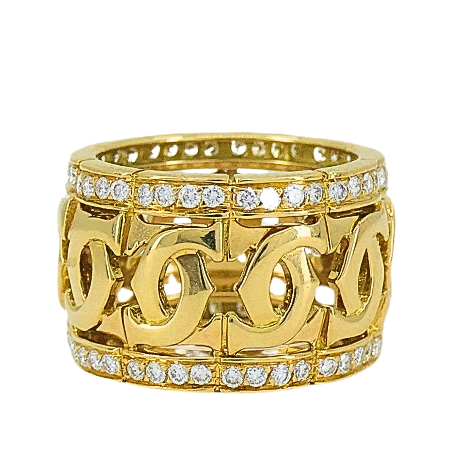 Cartier Entrelaces C de Cartier Diamond Ring Wide Band – Nadine Krakov ...
