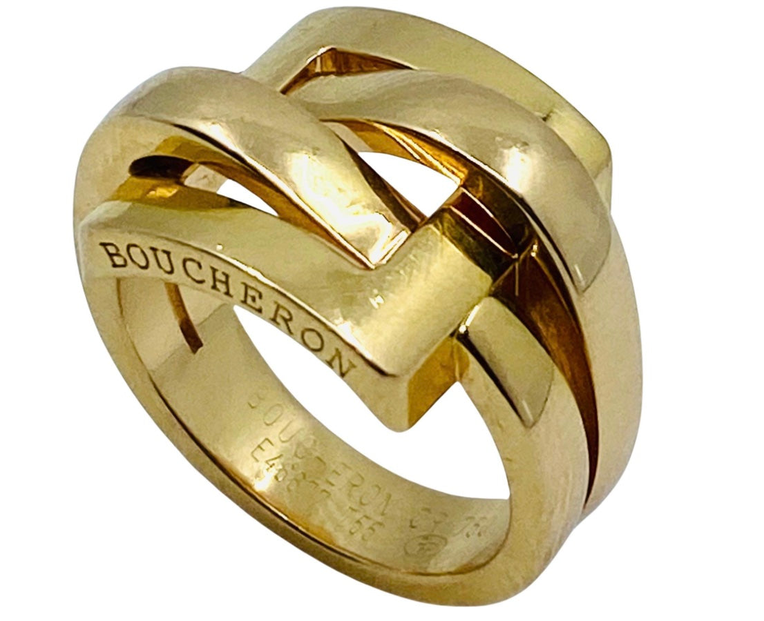 Boucheron Buckle Ring Vintage 18k Gold – Nadine Krakov Collection